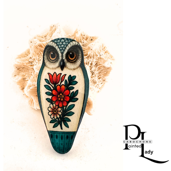 Luna owl #2 – Painted Lady Cabochons